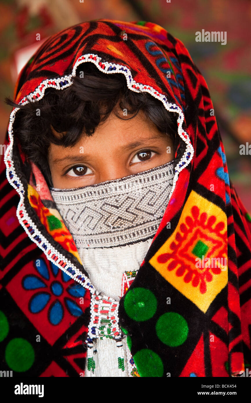 Rashaida nomadic girl living in the dry coastal plains of Eritrea Stock ...