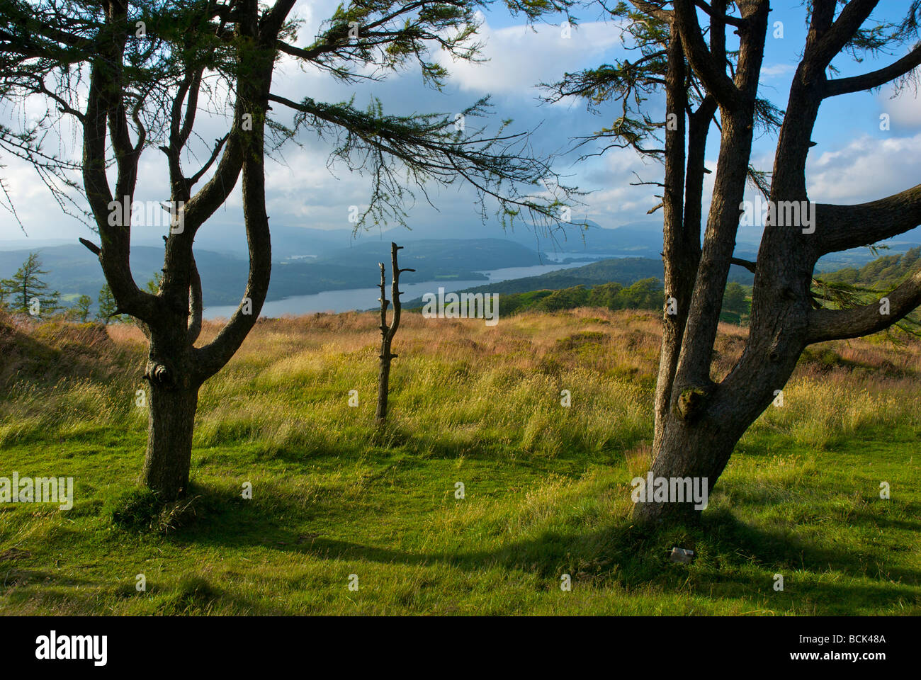View of Lake Windermere from Gummers How, Lake District National Park ...