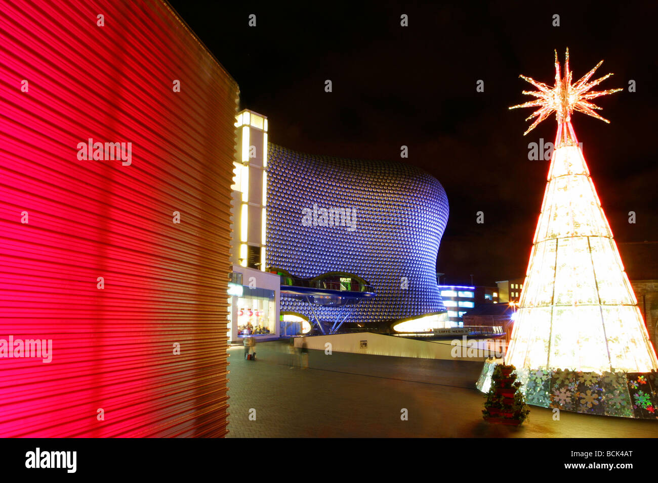 Selfridges and the Bullring Shopping Centre at Christmas at night Stock ...