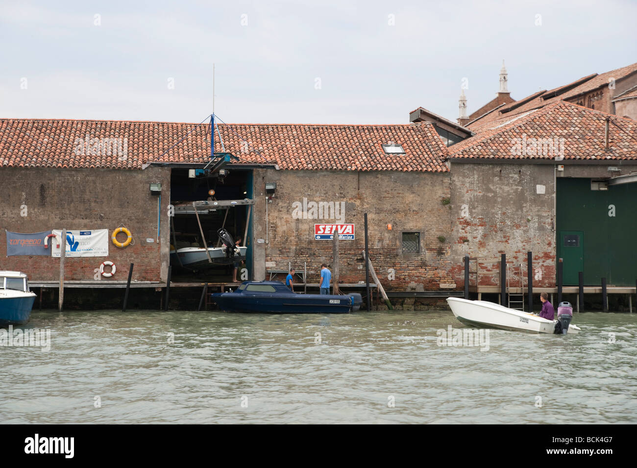 Venice - a working boatyard or repair and service garage for boats ...