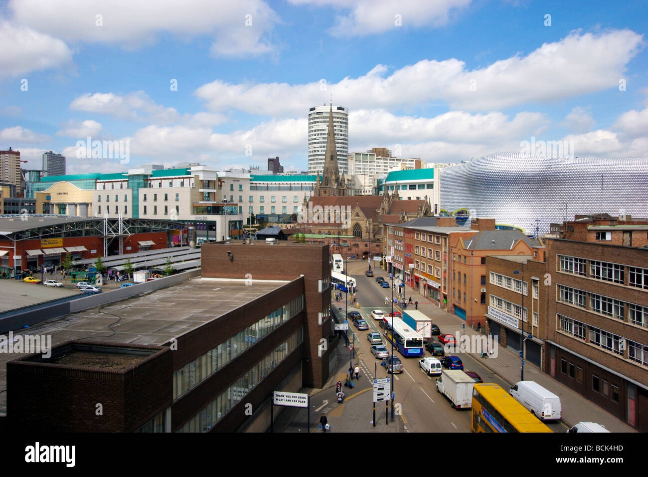 Skyline of Birmingham with the bullring shopping centre Stock Photo - Alamy