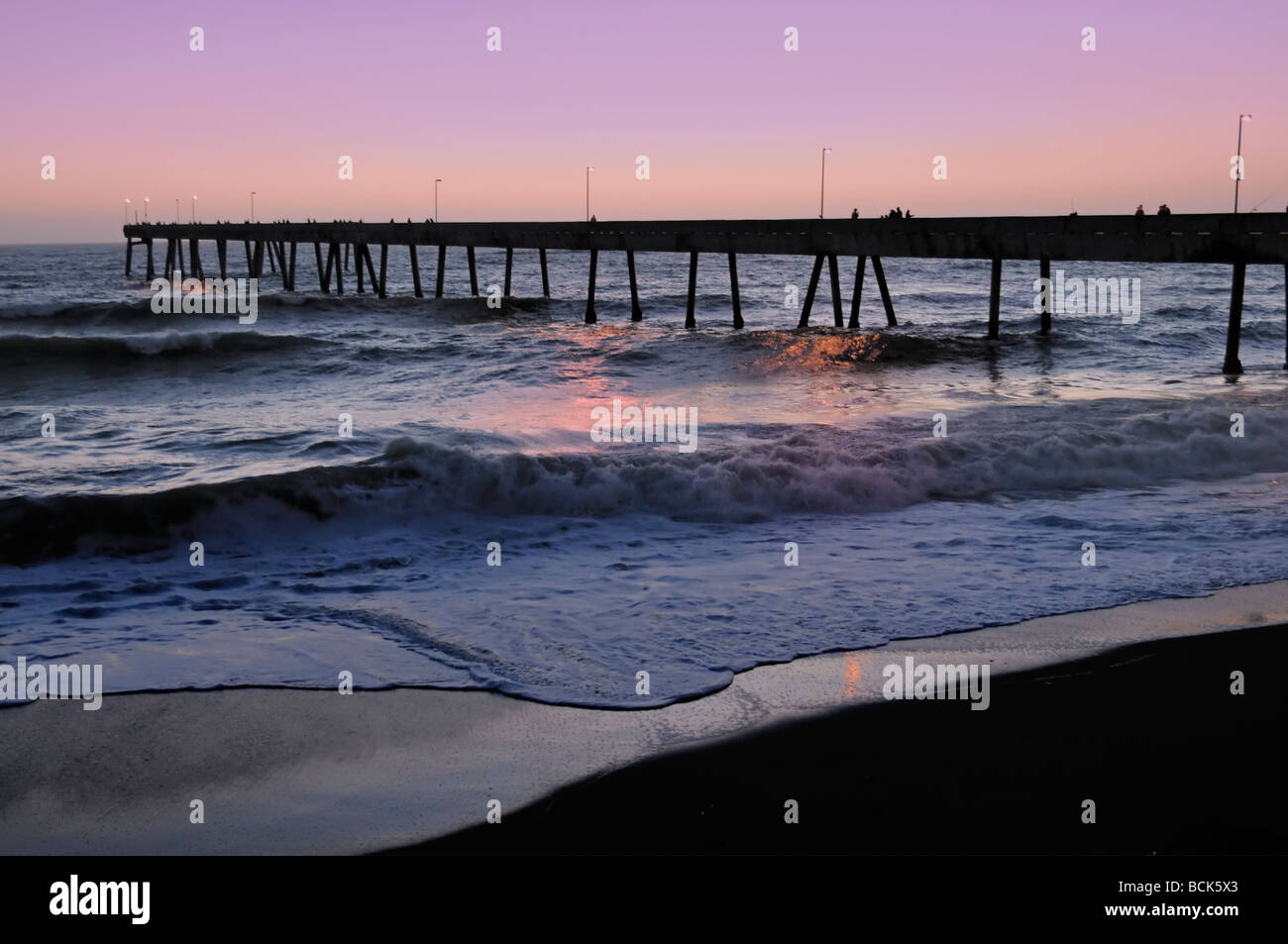 Pacifica pier sunset hi-res stock photography and images - Alamy