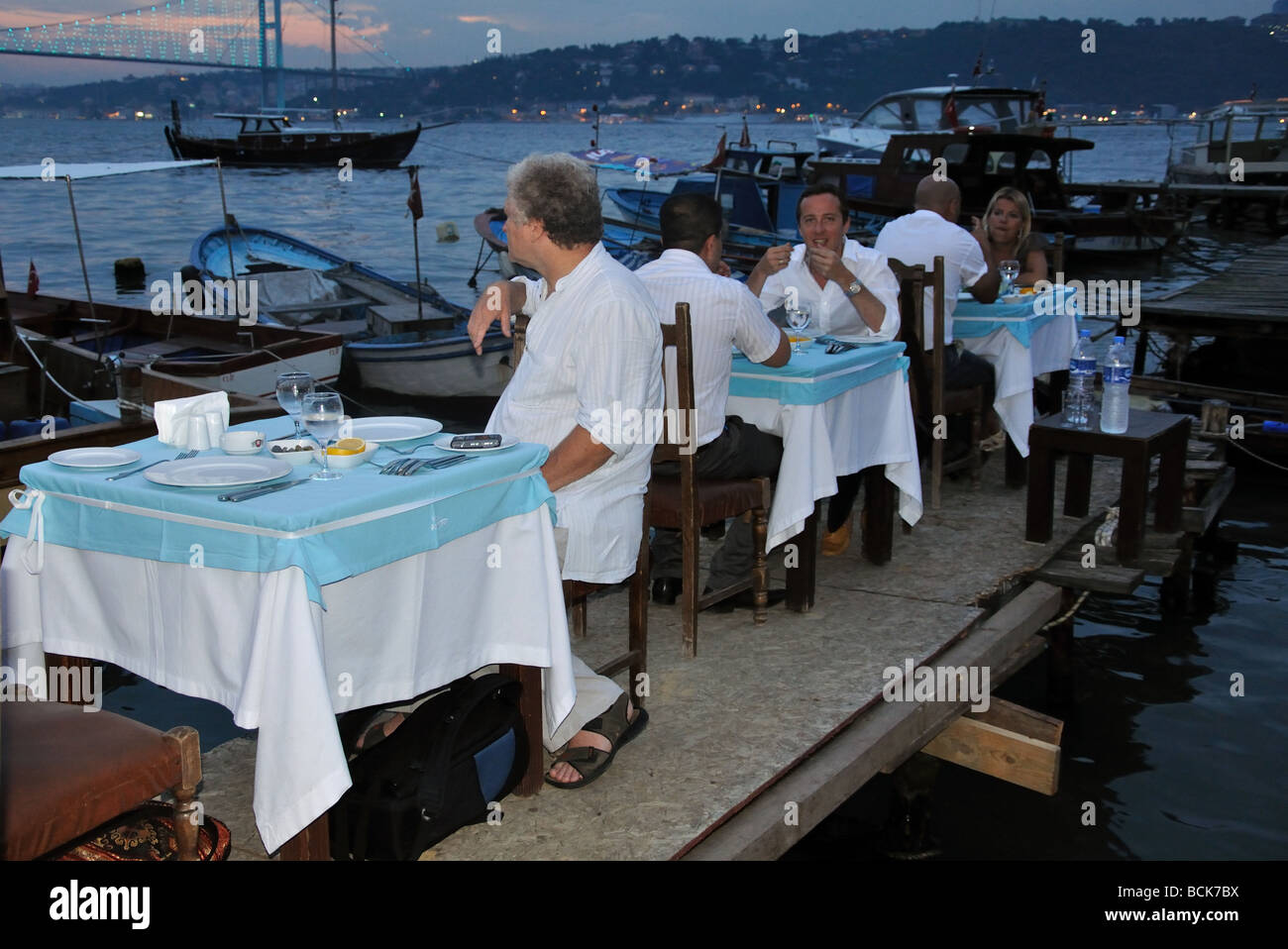 The Villa Bosphorus Restaurant, Istanbul, Turkey Stock Photo - Alamy