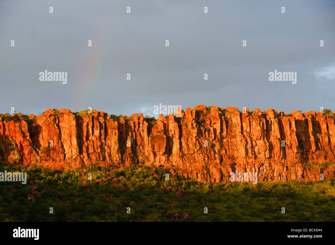 rainbow over Waterberg National Park in Namibia Stock Photo - Alamy