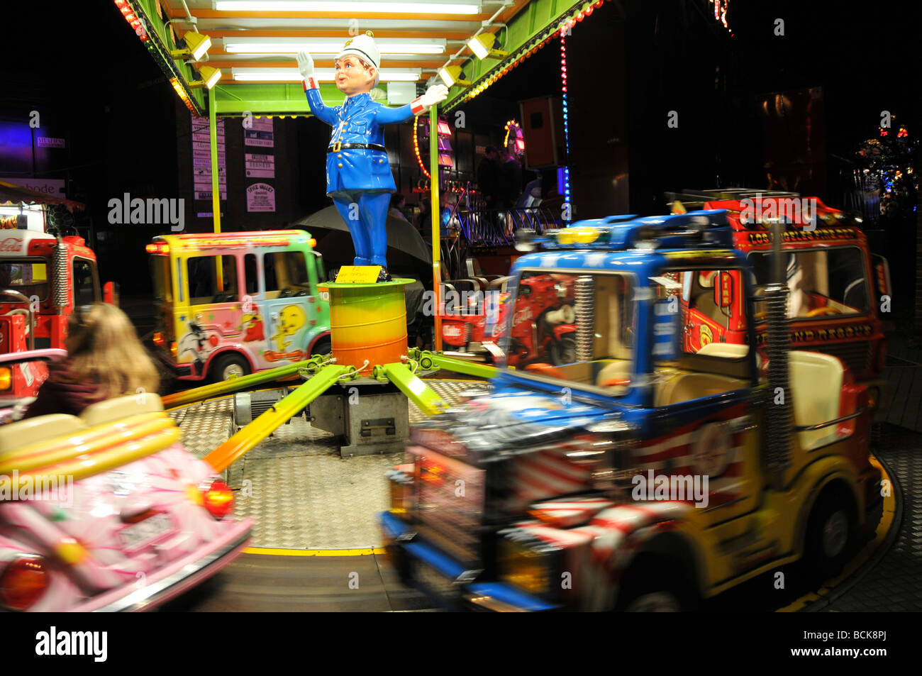Roundabout ride at fairground, Abingdon fair, UK Stock Photo - Alamy