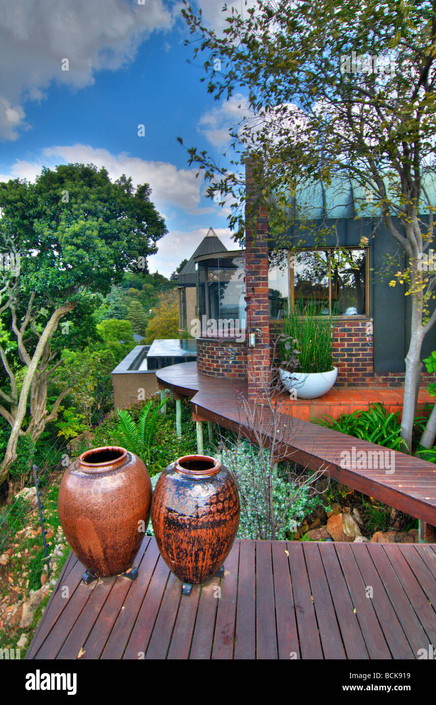 architectural design at fine home in Johannesburg South Africa Stock ...