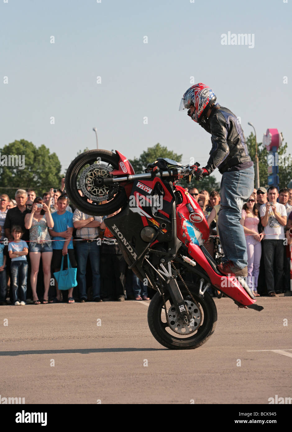 Balancing on rear wheel hi-res stock photography and images - Alamy