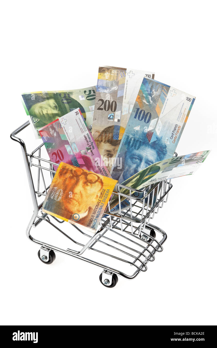 Shopping in switzerland Cut Out Stock Images & Pictures - Alamy