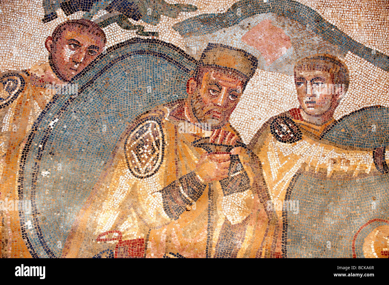 Roman mosaic Probably Maximian tetrachy co-emperor at the Villa Romana ...