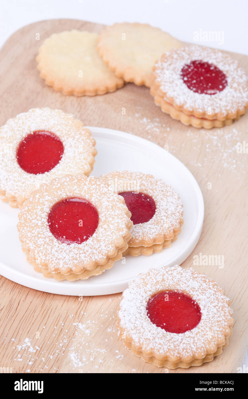 Round jam biscuits hi-res stock photography and images - Alamy