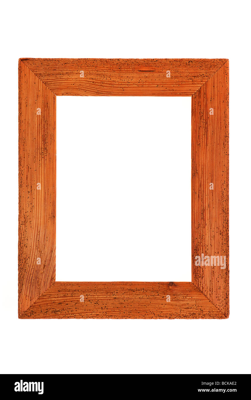 Empty wooden frame isolated on a white background Stock Photo - Alamy