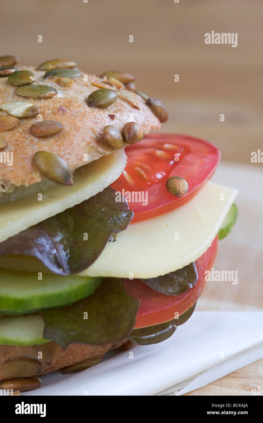 Cheese sandwiches topping Stock Photo - Alamy