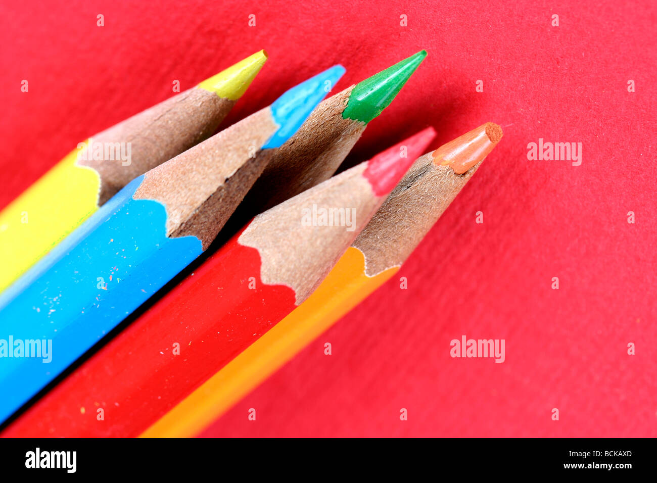Close-up picture of sharp pencils Stock Photo - Alamy