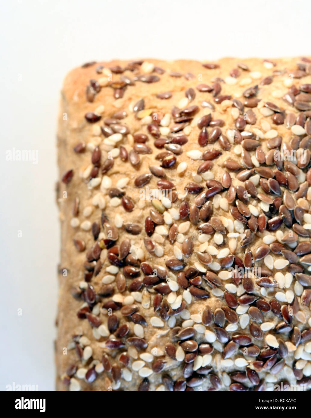 Baked bread with seeds isolated Stock Photo - Alamy