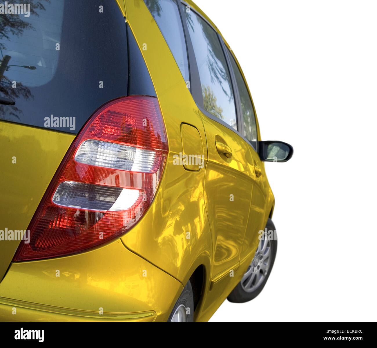 Car isolated on white. Back view Stock Photo - Alamy