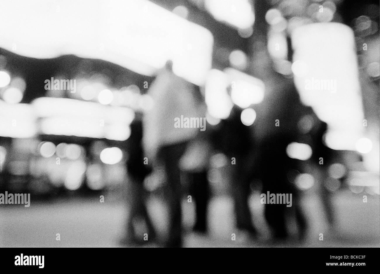 Blurred image city street Black and White Stock Photos & Images - Alamy