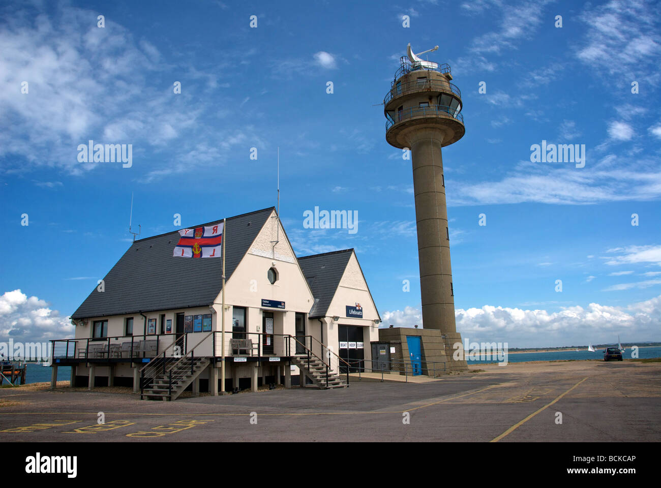 Calshot Hampshire UK Royal National Lifeboat Institution Radar Lookout ...