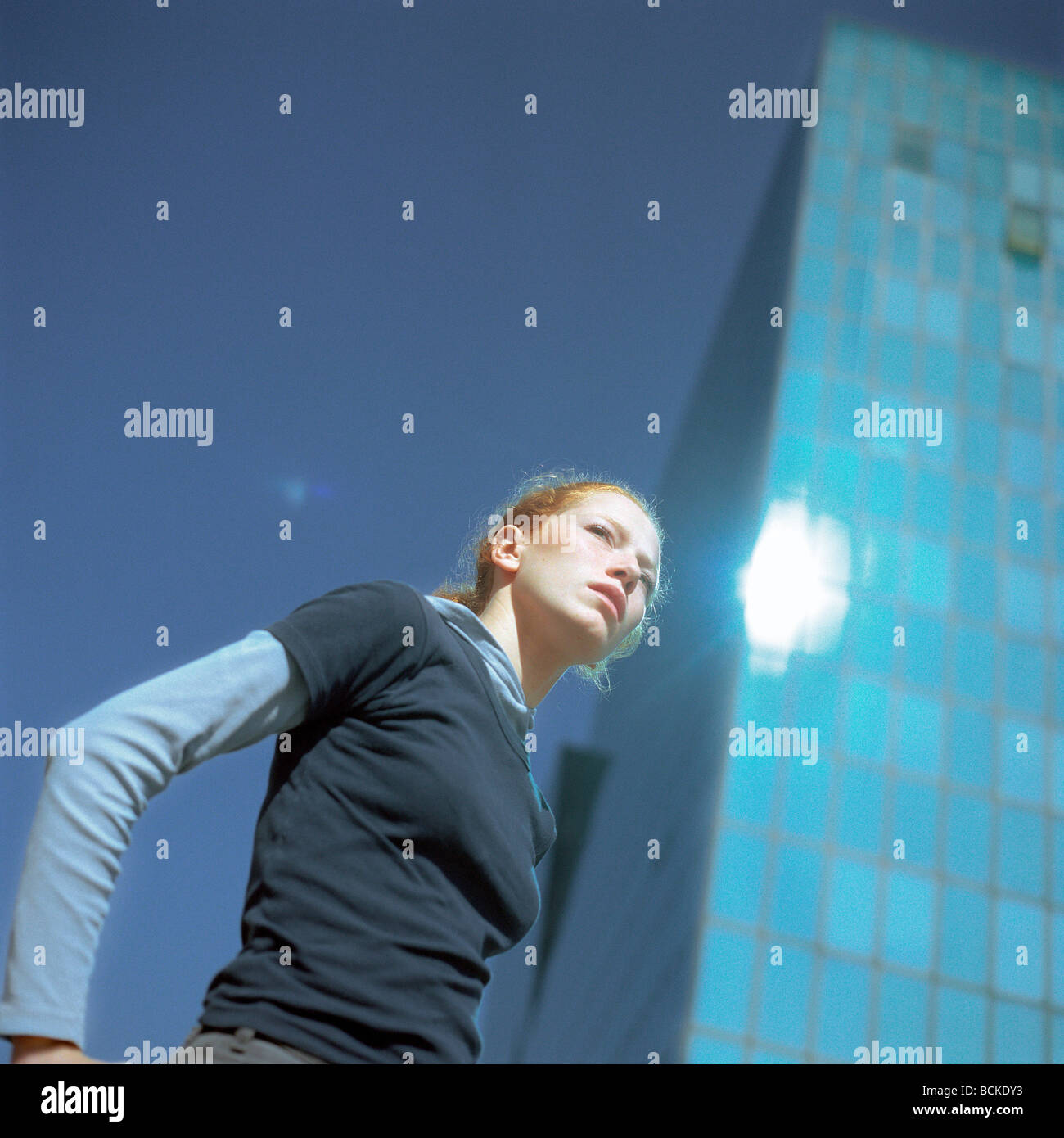 Serious teen outside office hi-res stock photography and images - Alamy