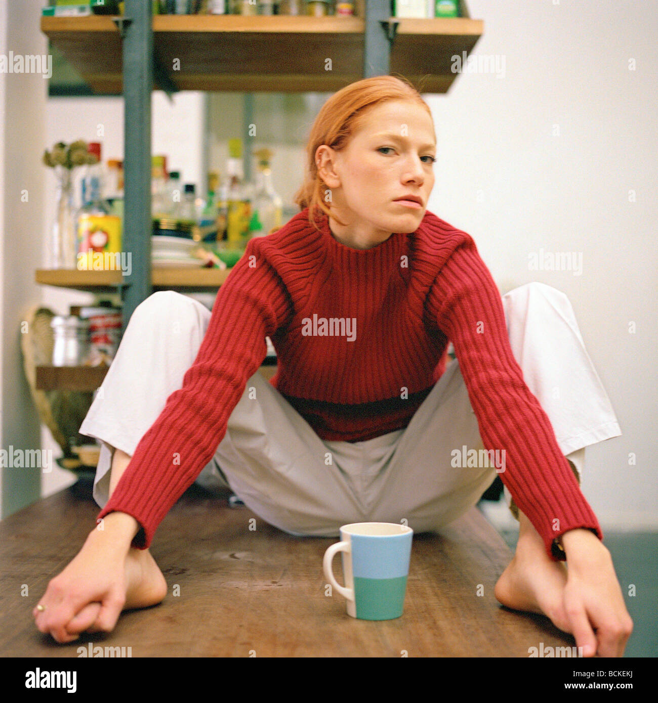 Woman legs feet apart hi-res stock photography and images - Alamy