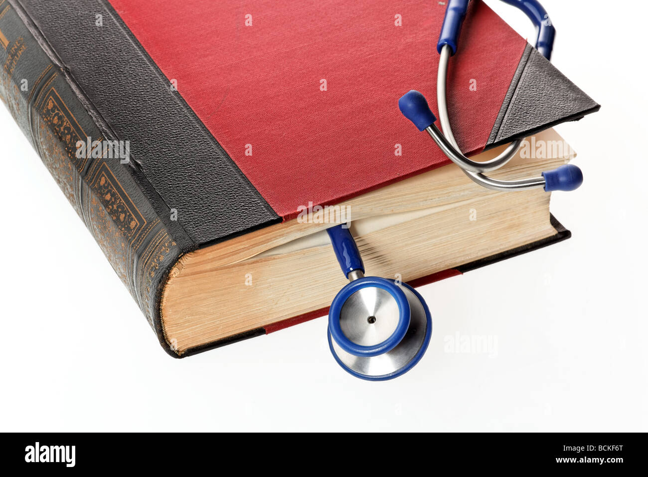 A blue stethoscope in a medical book Stock Photo - Alamy