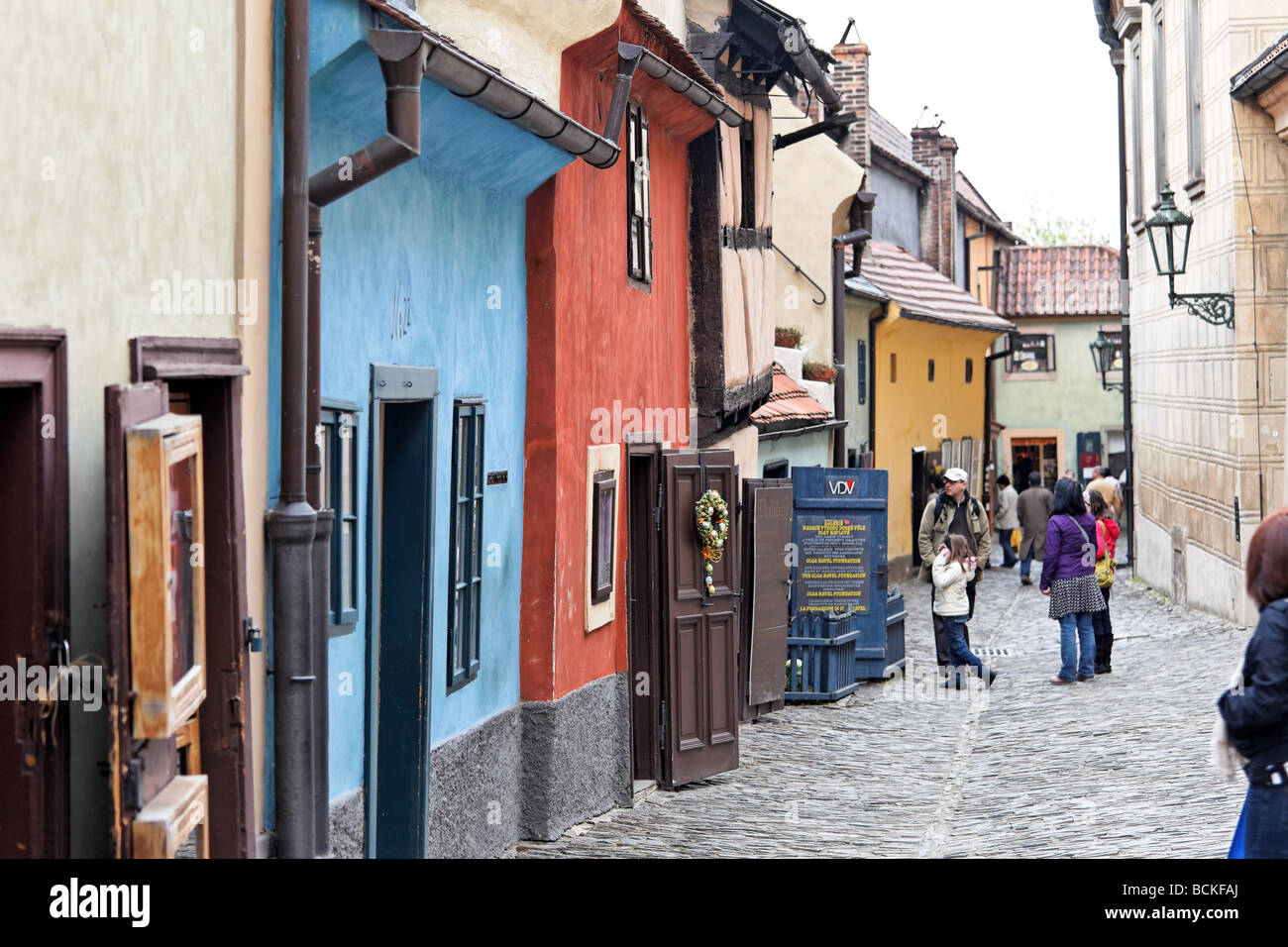 Prague, the Golden Lane in Prague Castle Stock Photo - Alamy