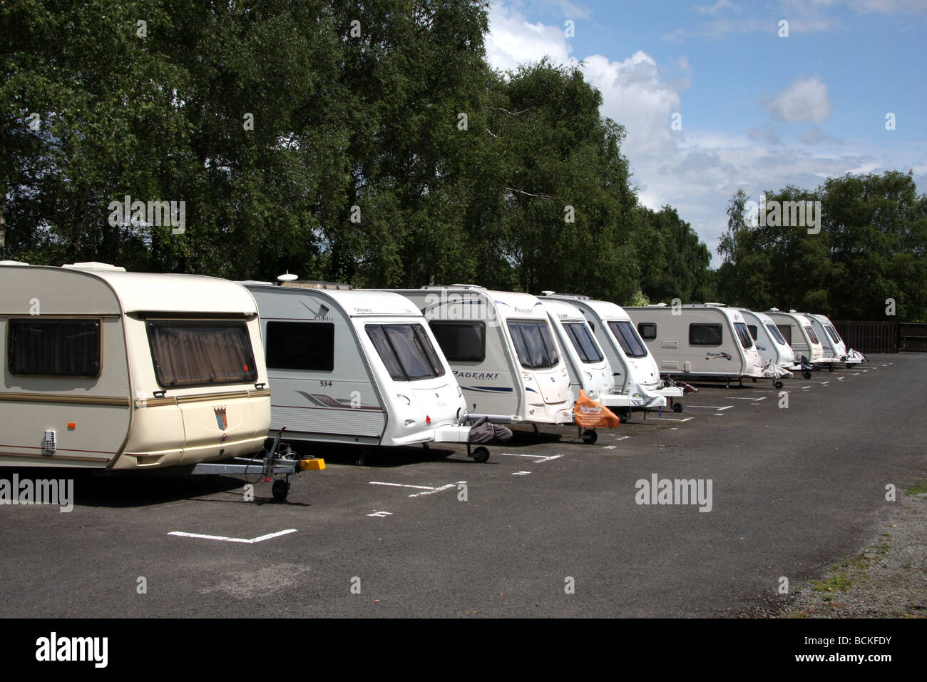 Caravans in storage at Blackmore Caravan Site, Malvern, Worcestershire ...