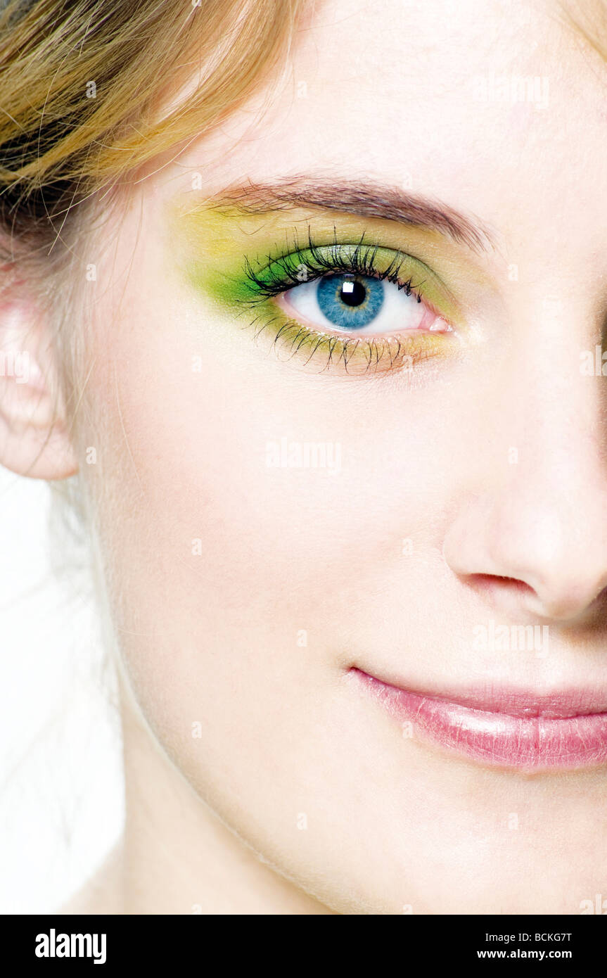 Woman's eye and lips Stock Photo - Alamy