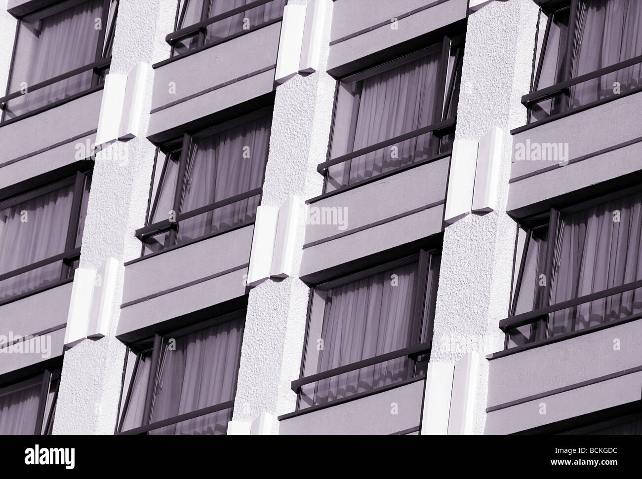 Close-up picture of an hotel: room windows Stock Photo - Alamy