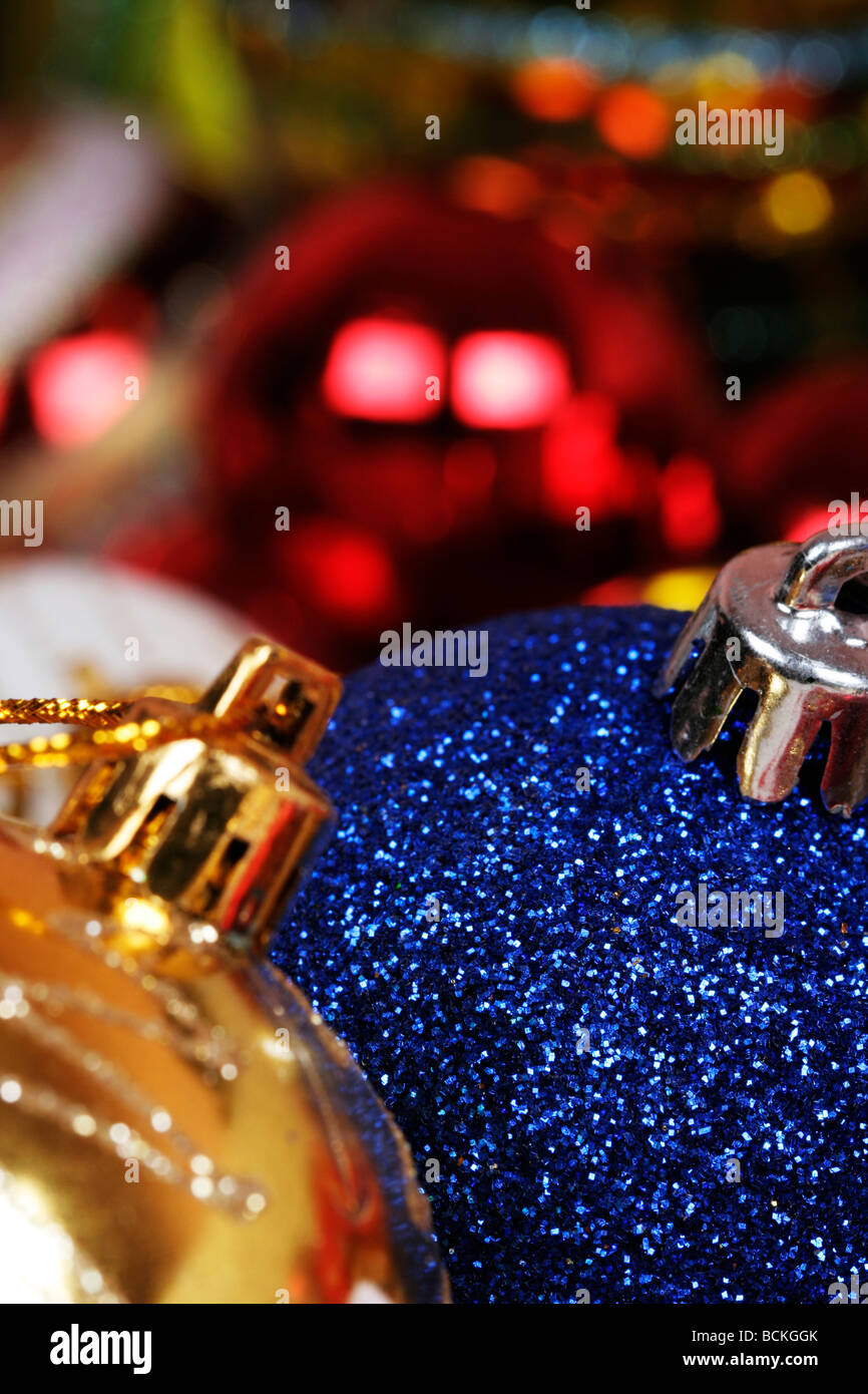 Close-up picture of christmas decorations Stock Photo - Alamy