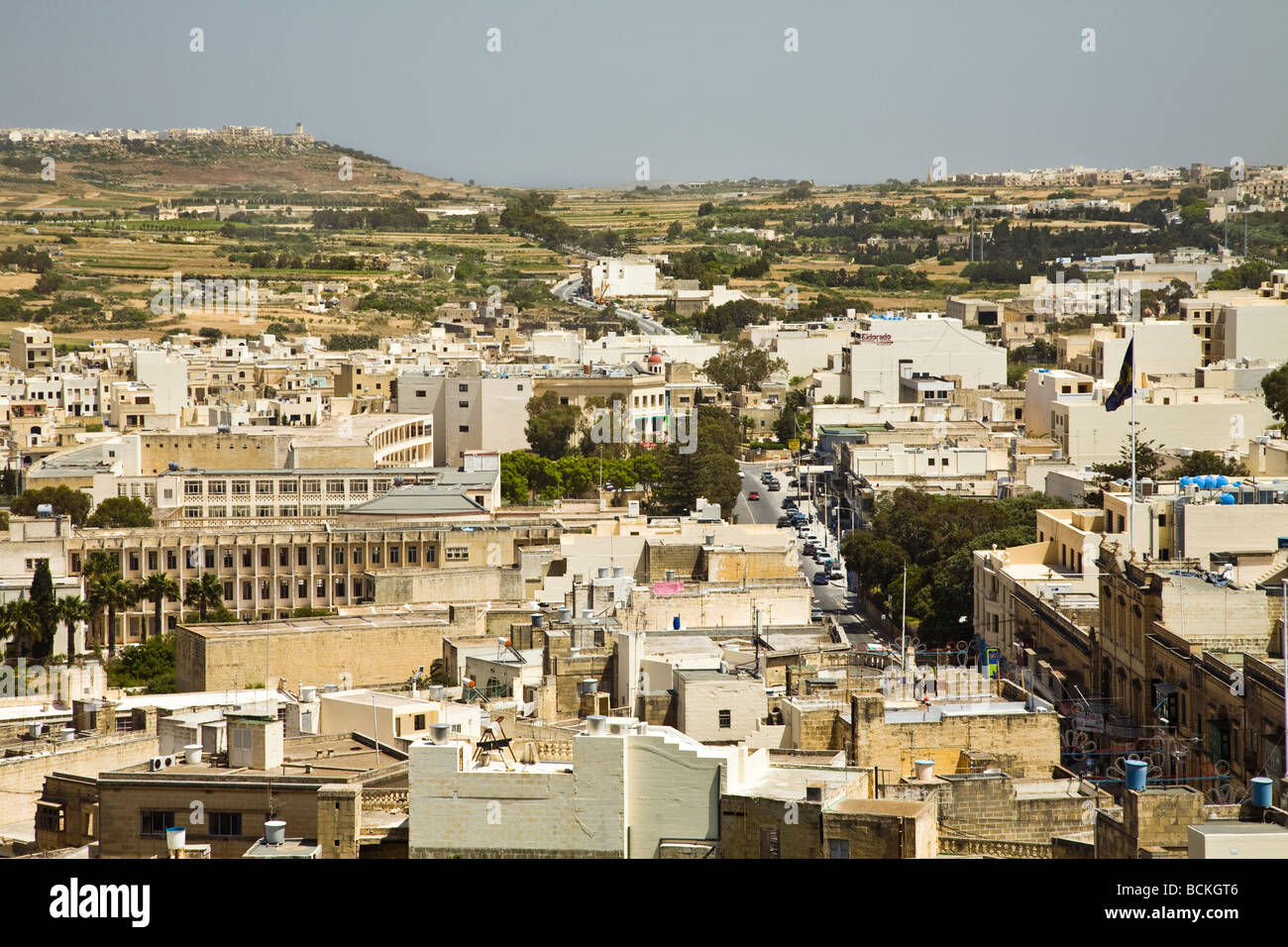 Landscape views around the Citadel across Gozo, Malta, EU Stock Photo ...