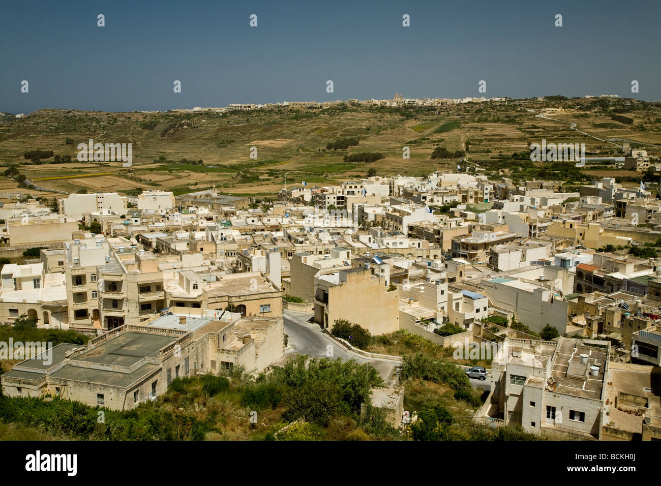 Landscape views around the Citadel across Gozo, Malta, EU Stock Photo ...