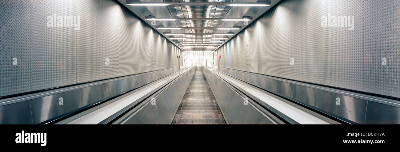 Moving walkways, panoramic view Stock Photo - Alamy