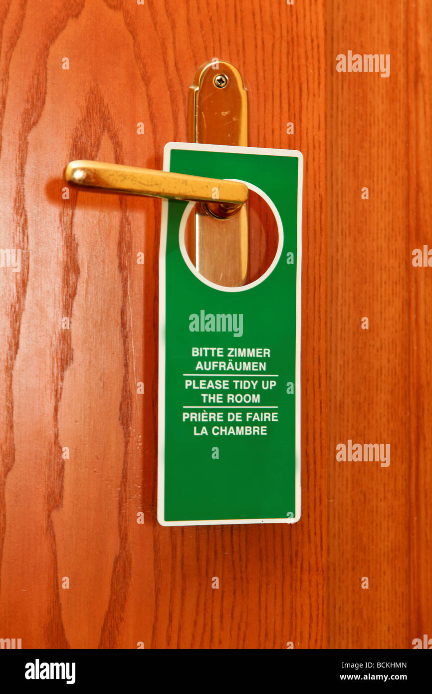 Hotel, sign Clean Room Stock Photo - Alamy