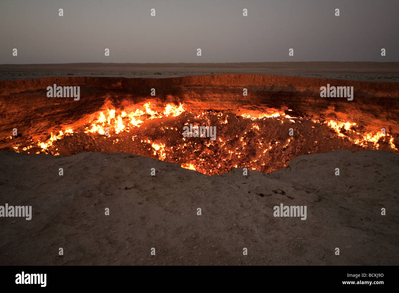 Darvaza gas crater Stock Photo - Alamy