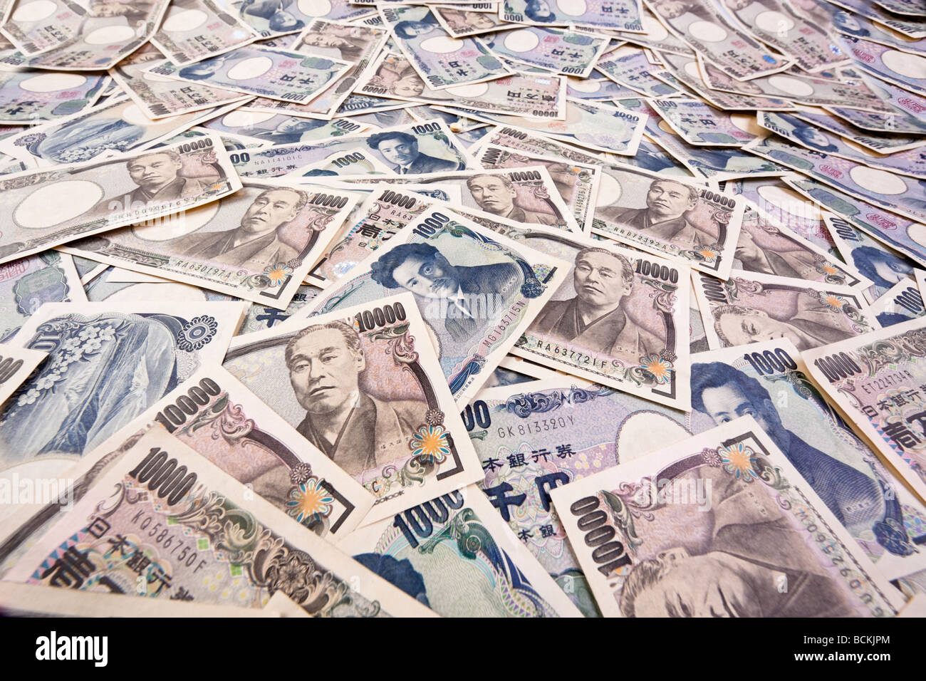 Japanese Yen banknotes of currency from Japan Stock Photo - Alamy