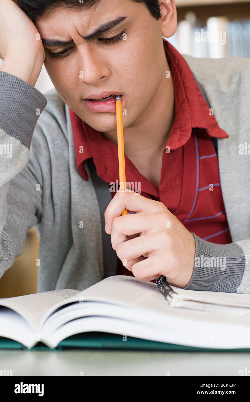 Student looking confused Stock Photo - Alamy