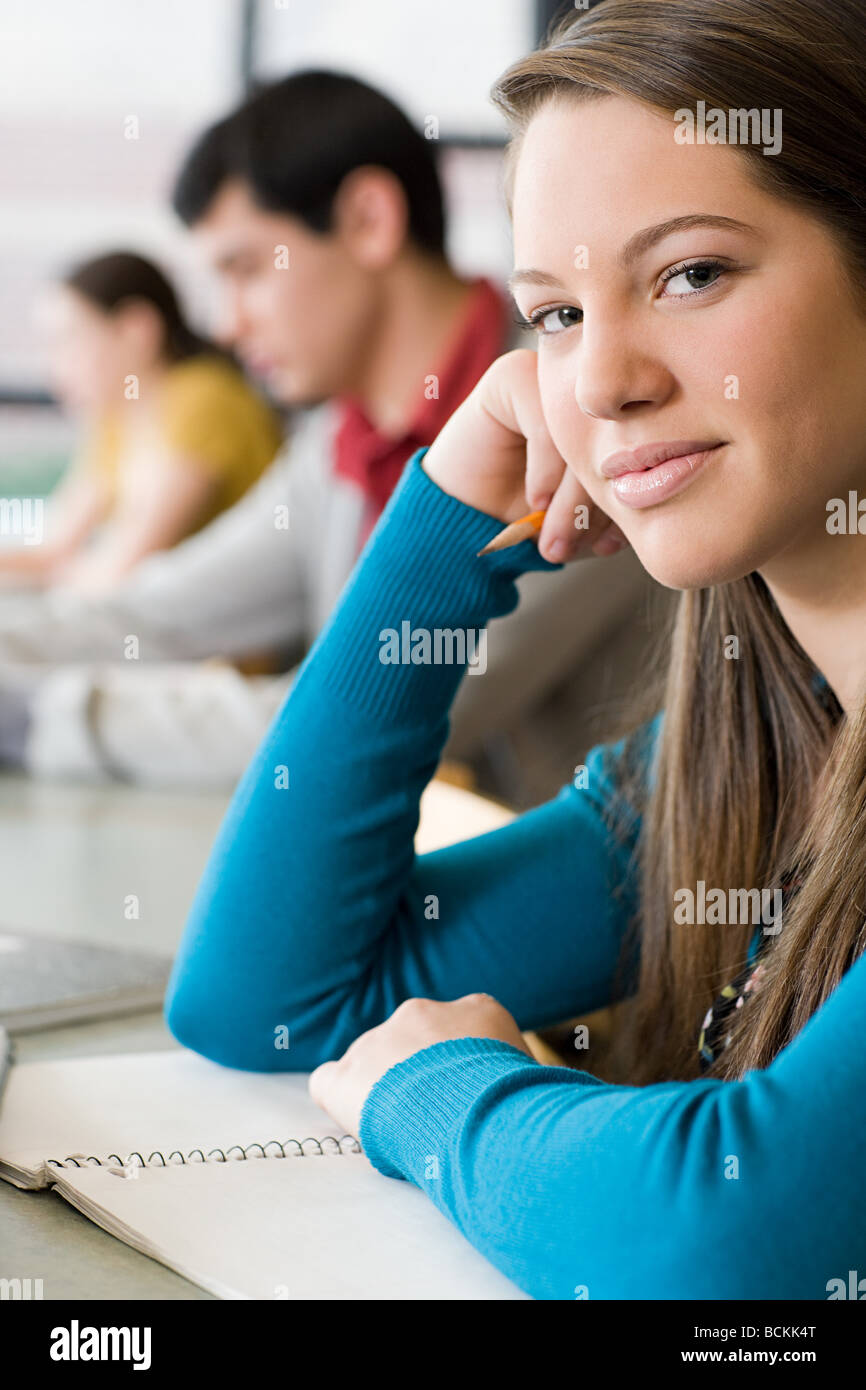 Girl in class Stock Photo - Alamy