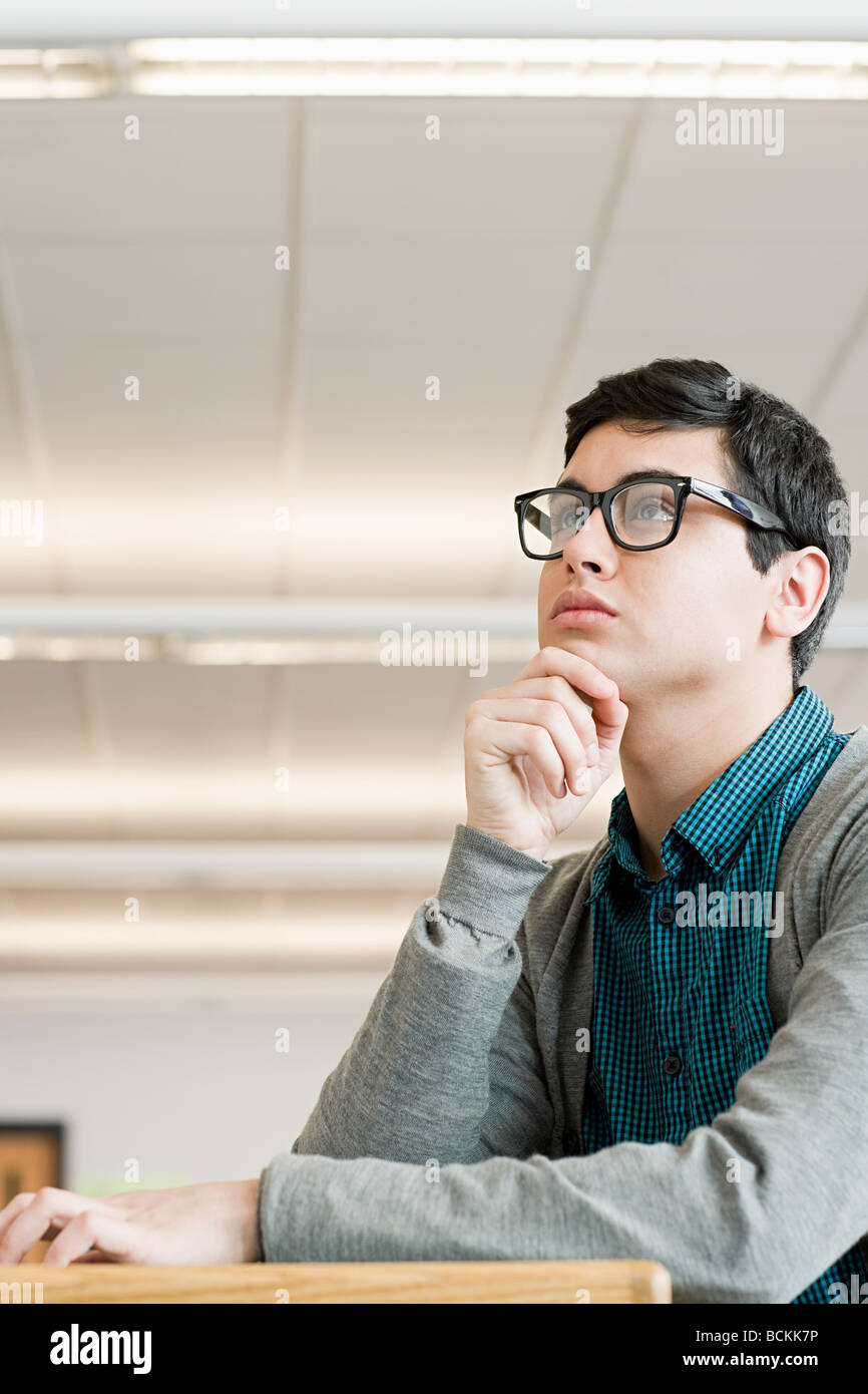 Boy in class Stock Photo - Alamy