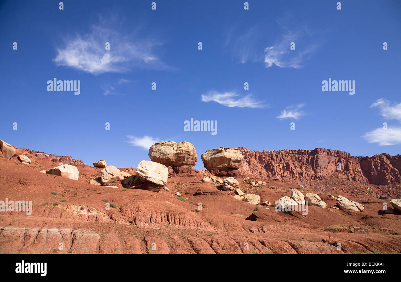 Twin Rocks at Capitol Reef National Park Utah USA Stock Photo - Alamy