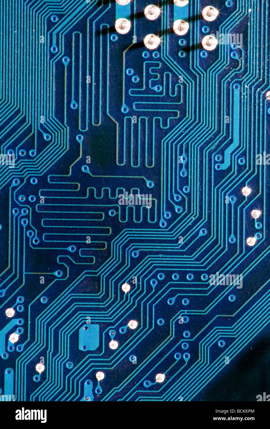 Motherboard of a computer with circuits Stock Photo - Alamy