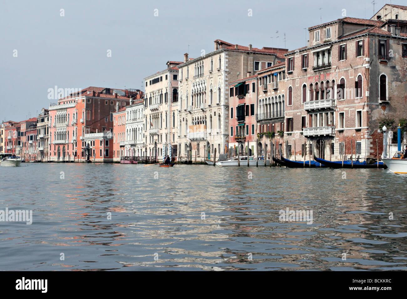 Buildings along the waterfront in Venice Stock Photo - Alamy