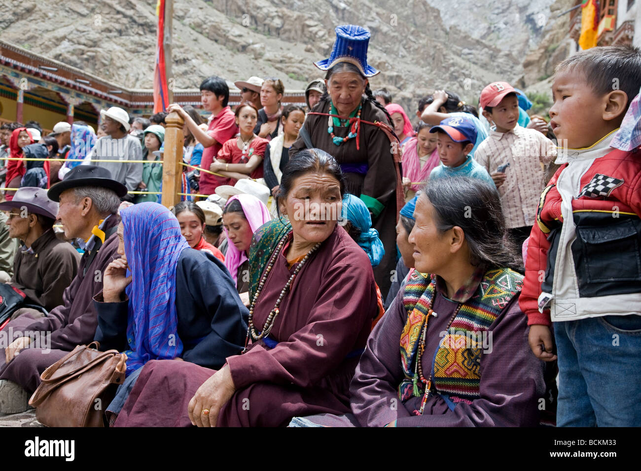 Ladakhi people. Hemis Gompa festival. Ladakh. India Stock Photo - Alamy