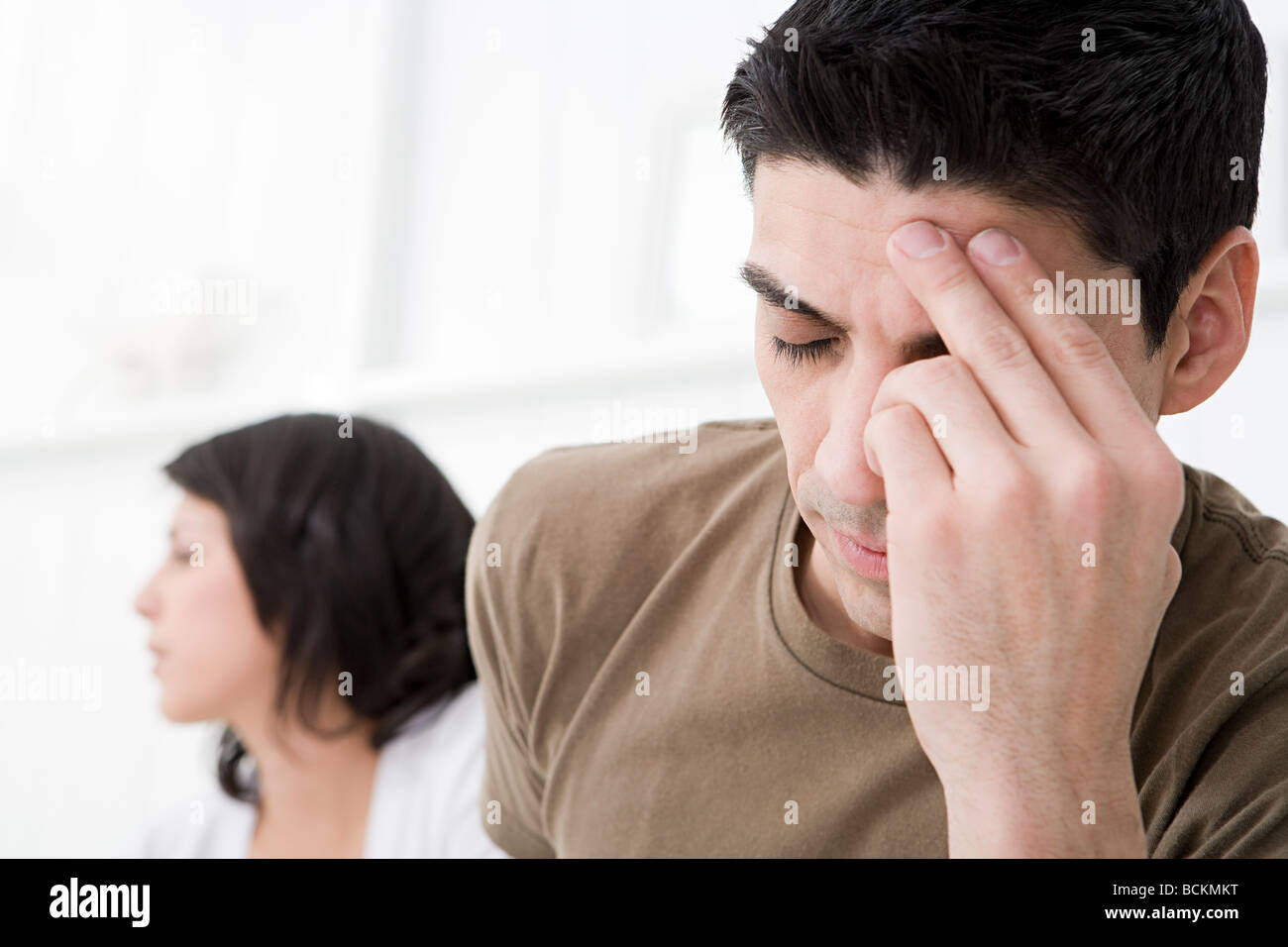 Stressed couple arguing Stock Photo - Alamy