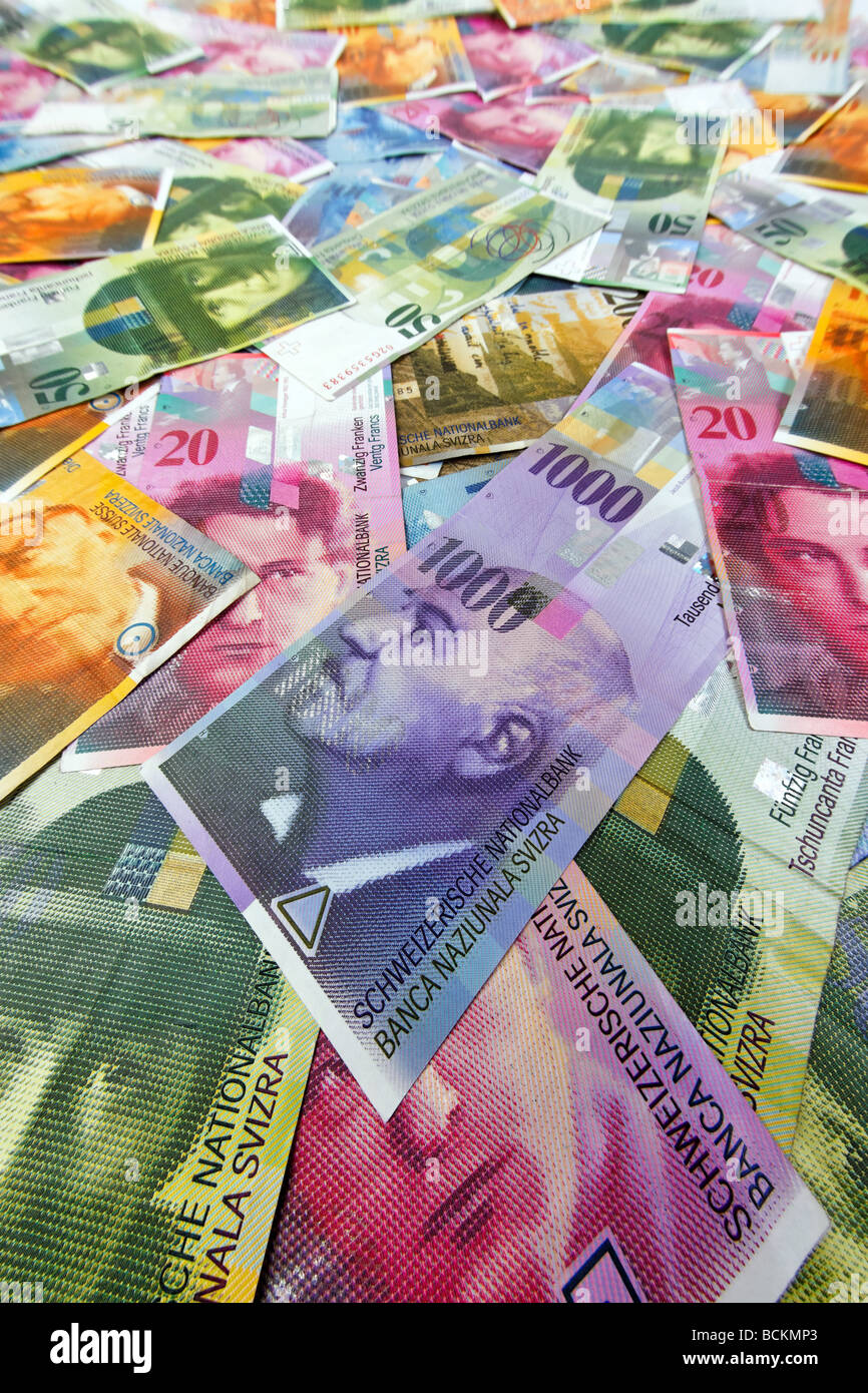 Swiss Franc, money and currency of Switzerland Stock Photo - Alamy