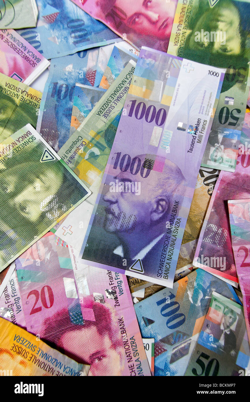 Swiss Franc, money and currency of Switzerland Stock Photo - Alamy