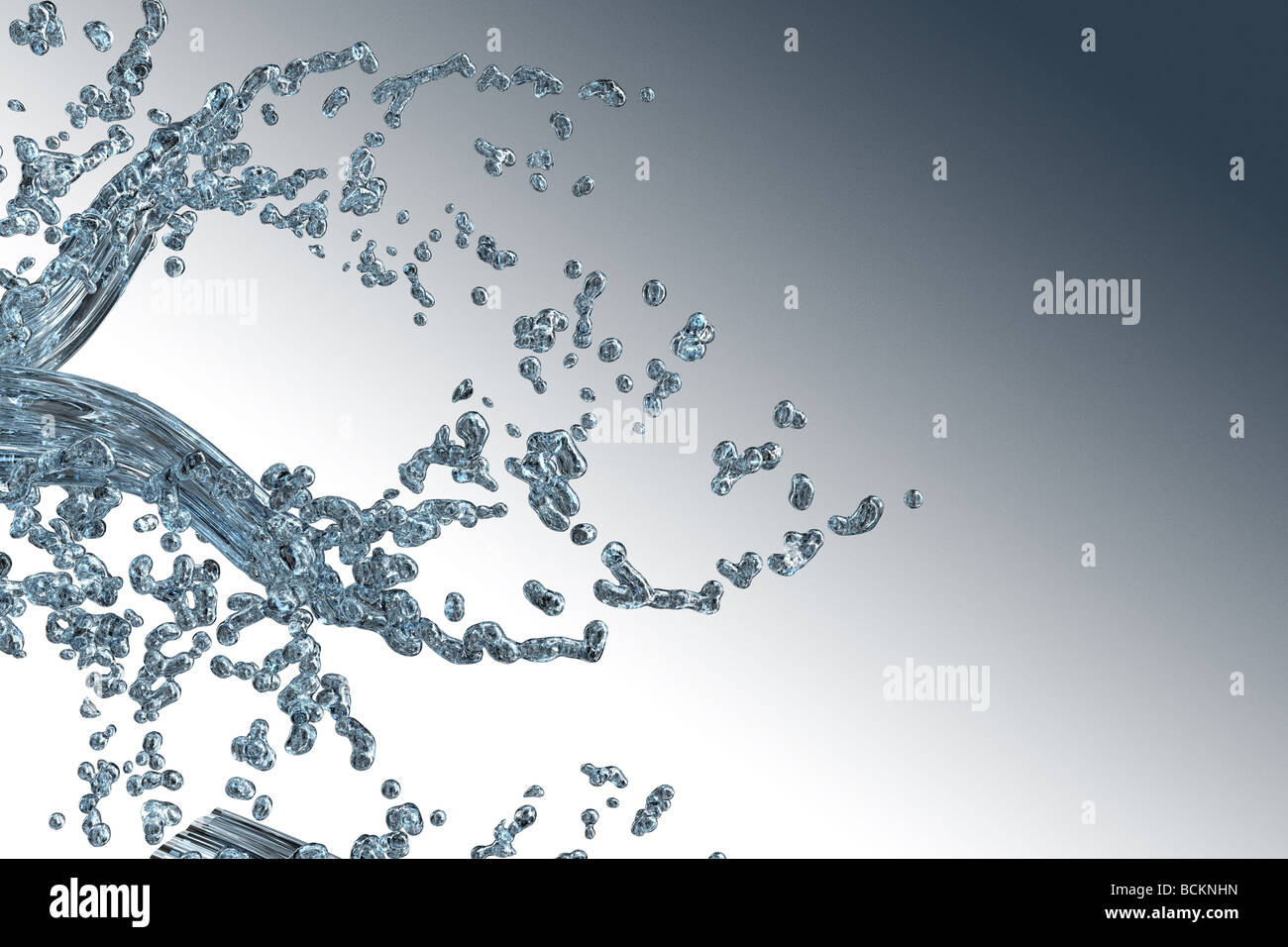 Water splash 3D illustration Stock Photo - Alamy