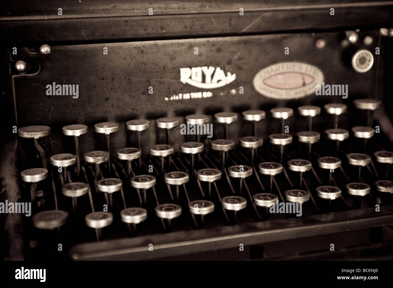 Close up worn typewriter hi-res stock photography and images - Alamy
