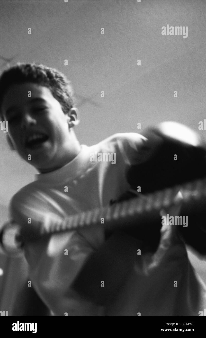 Ropes on boxing ring Black and White Stock Photos & Images - Alamy