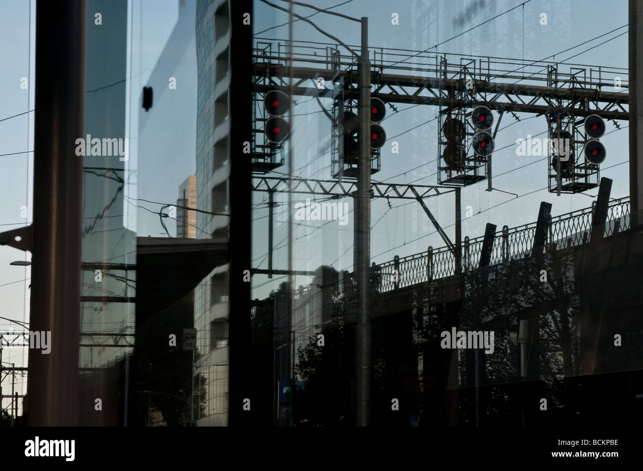Railway signals Melbourne Australia Stock Photo - Alamy