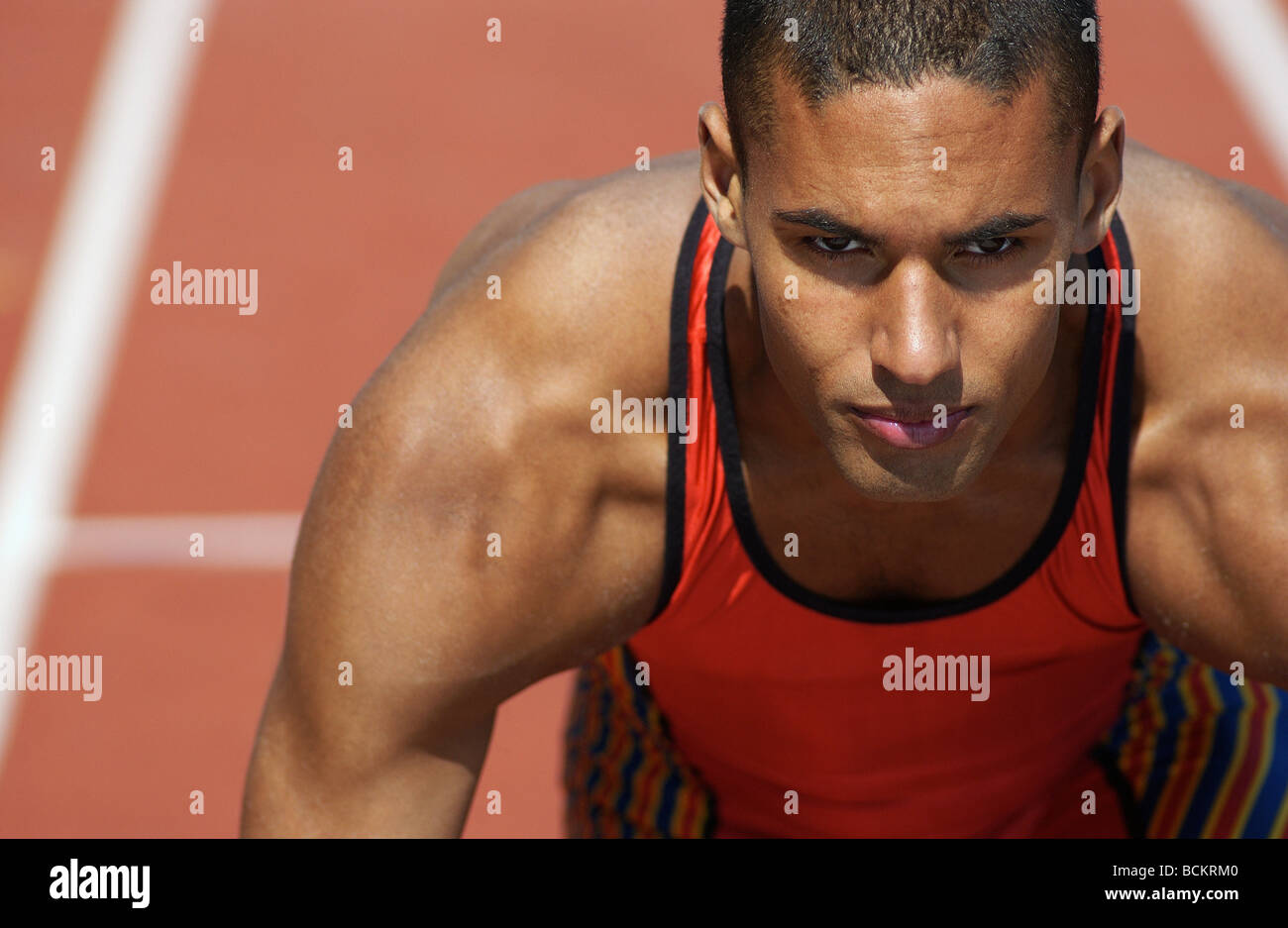 Runners starting blocks front hi-res stock photography and images - Alamy